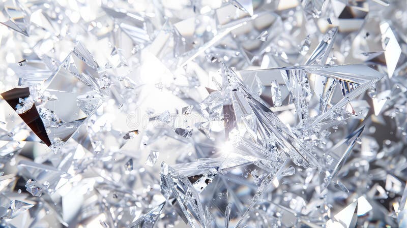 Mesmerizing Spectrum Refracted through Fractured Crystals Stock ...