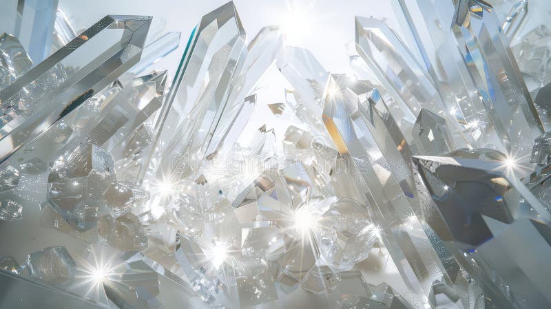 Mesmerizing Spectrum is Refracted by Fractured Crystals Stock ...