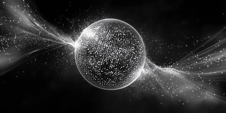 A Mesmerizing Sphere Composed of Countless Data Points Dances with ...