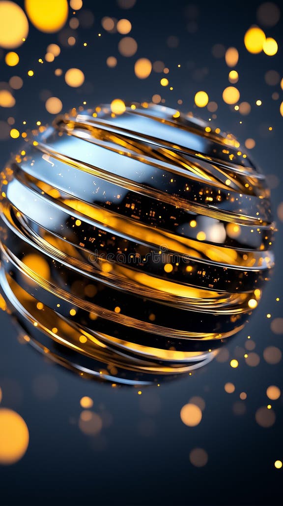 A Mesmerizing Spherical Form Showcases a Data Matrix, Surrounded by ...