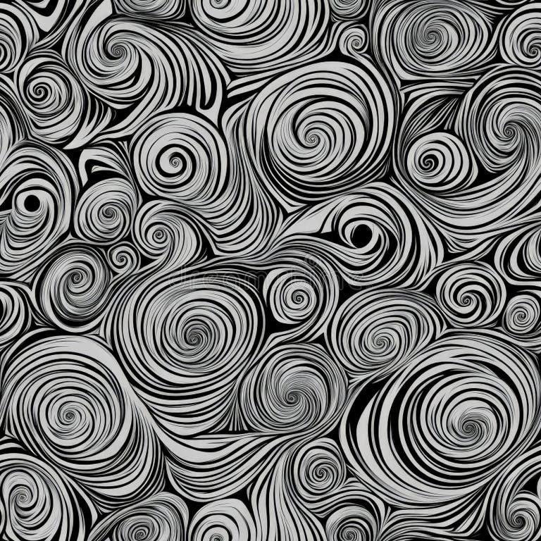 A Mesmerizing Spiral Doodle Pattern with Swirling Loops and Hypnotic ...