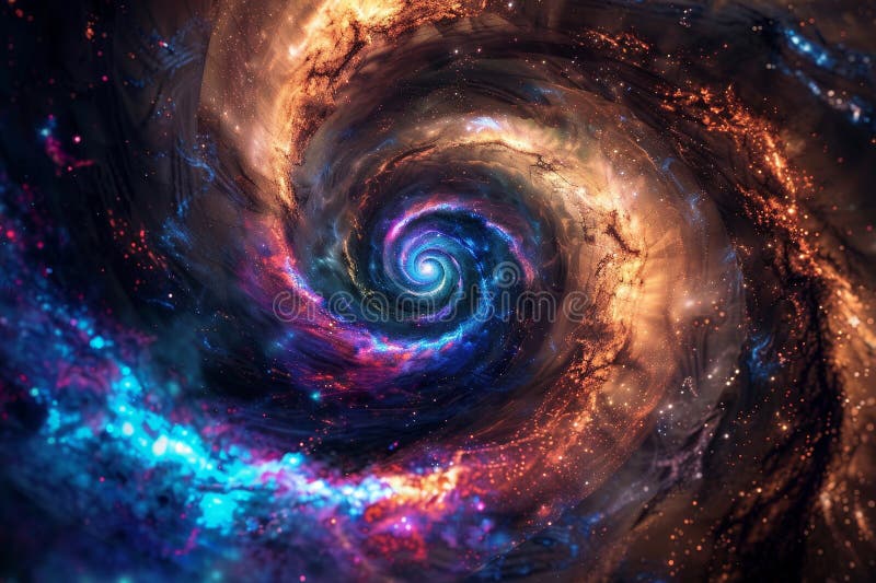 Mesmerizing Spiral Galaxy Filled with Stars in Vibrant Colors, a ...
