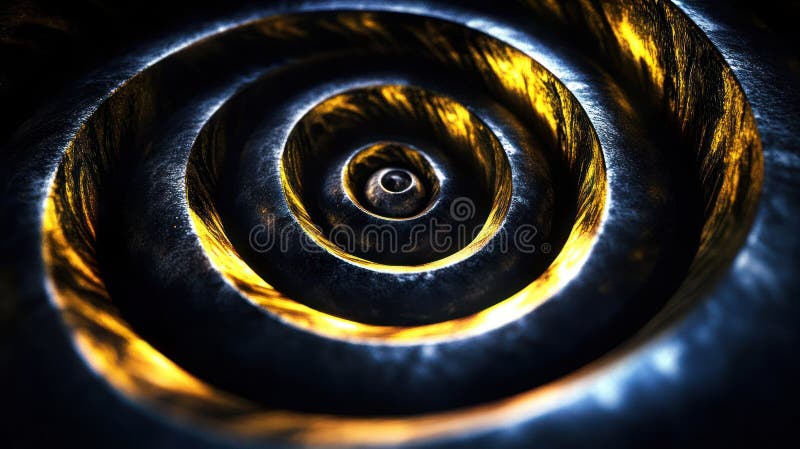A Mesmerizing Spiral Pattern with Glowing Textures, Creating a Sense of ...