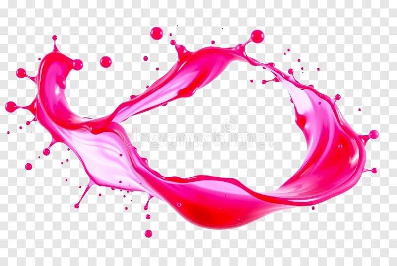 A Mesmerizing Splash of Vibrant Pink and Red Liquid Captured in Dynamic ...