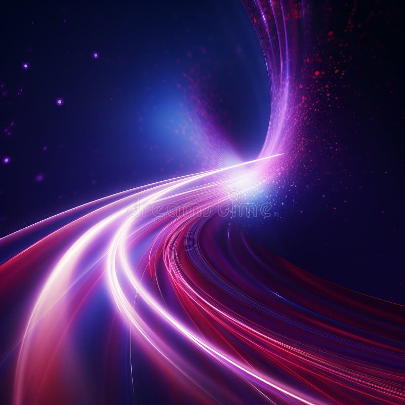 Mesmerizing Streaks of Light Dancing through Space, Generative AI Stock ...