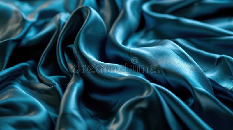 Azure Dreams, an Ethereal Close-Up of Cascading Cobalt Blue Fabric ...