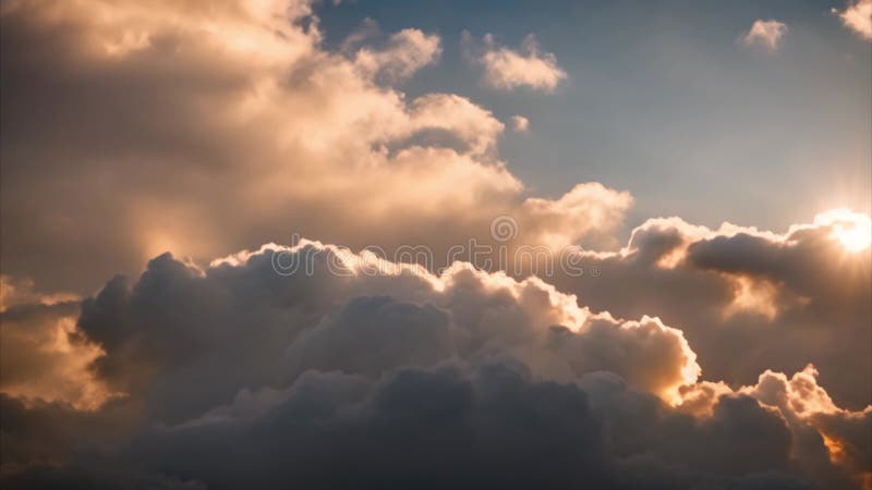 Golden Clouds stock video. Video of mesmerizing, cumulus - 347318815