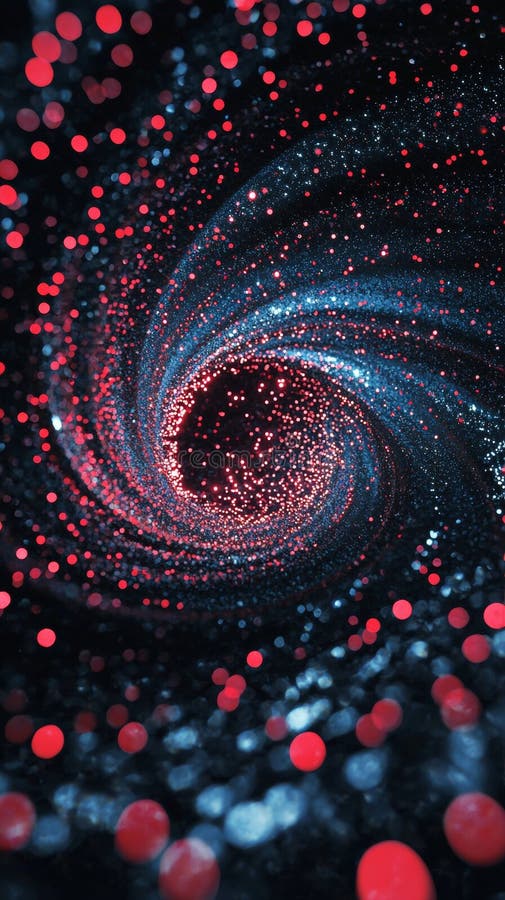 Mesmerizing Swirl of Red and Blue Particles Creates a Captivating ...