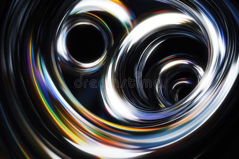 Swirling Metallic Patterns Create an Abstract Digital Art Piece in ...