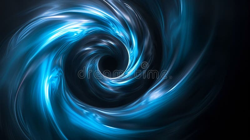 A Mesmerizing Swirling Vortex of Blue Light Against a Dark Backdrop ...