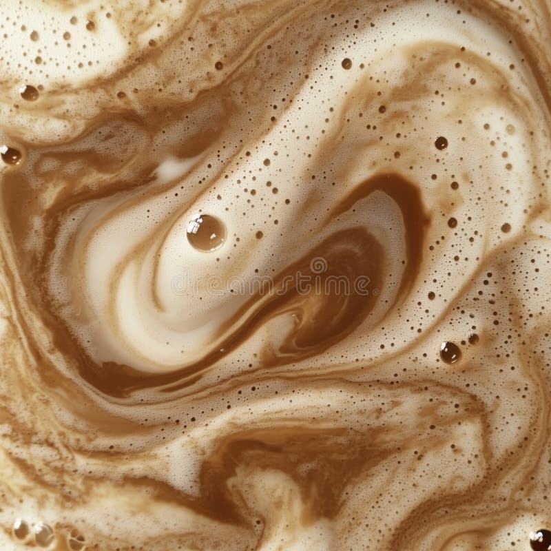 Mesmerizing Swirls in Creamy Coffee Cup: Aesthetic Cream Patterns in ...