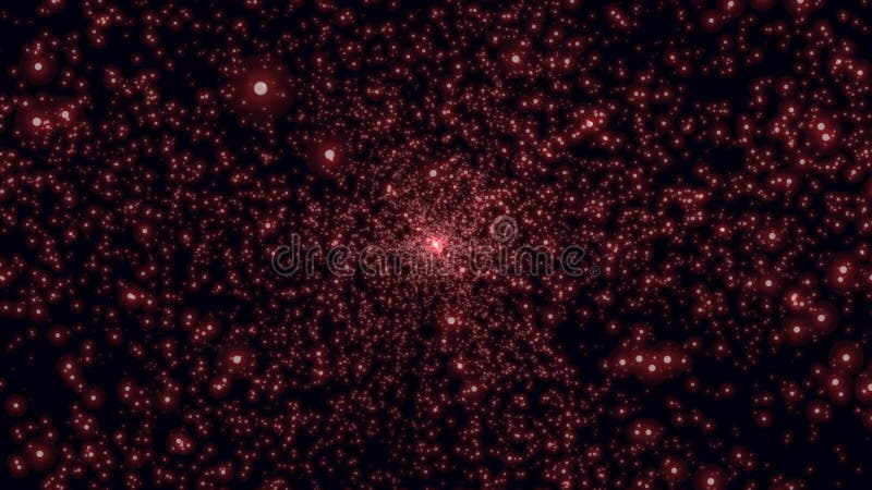 Mesmerizing Symmetrical Pattern Floating Red Dots on Black Stock Video ...
