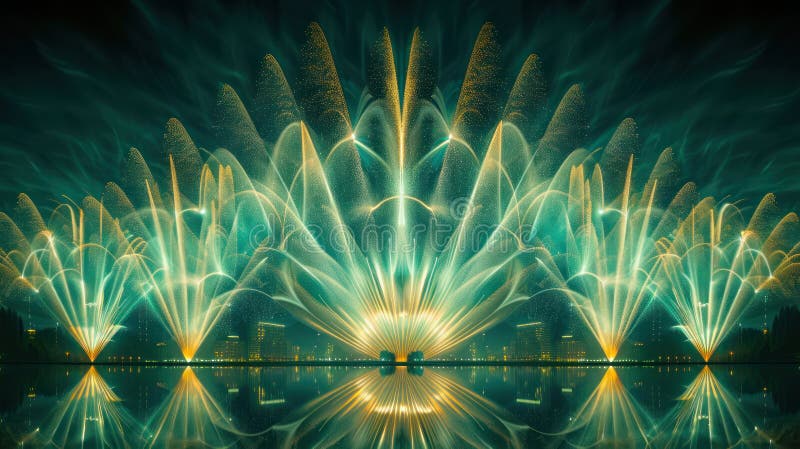 Mesmerizing Symmetry Captivating Light Display Featuring Stunning ...