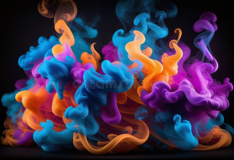 A Mesmerizing Symphony of Color and Motion Stock Illustration ...