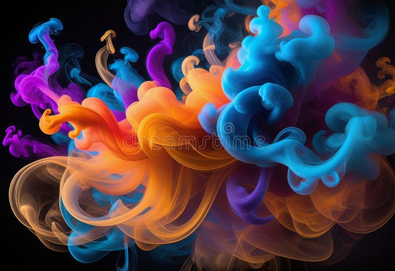 A Mesmerizing Symphony of Color and Motion Stock Illustration ...