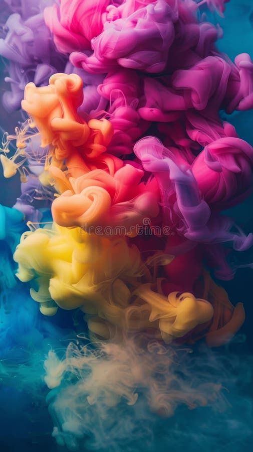 A Mesmerizing Symphony of Colors Blending and Merging Stock ...