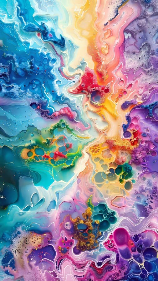 A Mesmerizing Symphony of Colors Blending and Merging Stock ...
