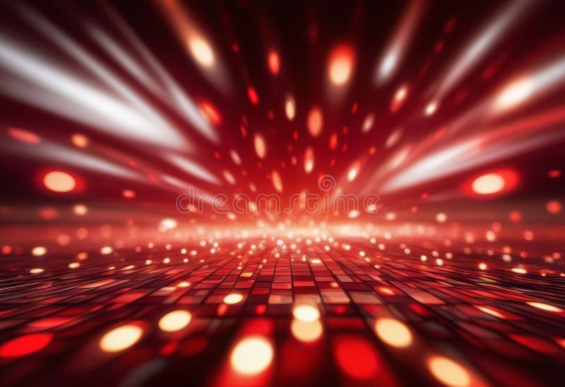 A Mesmerizing Symphony of Defocused Red Lights Stock Illustration ...
