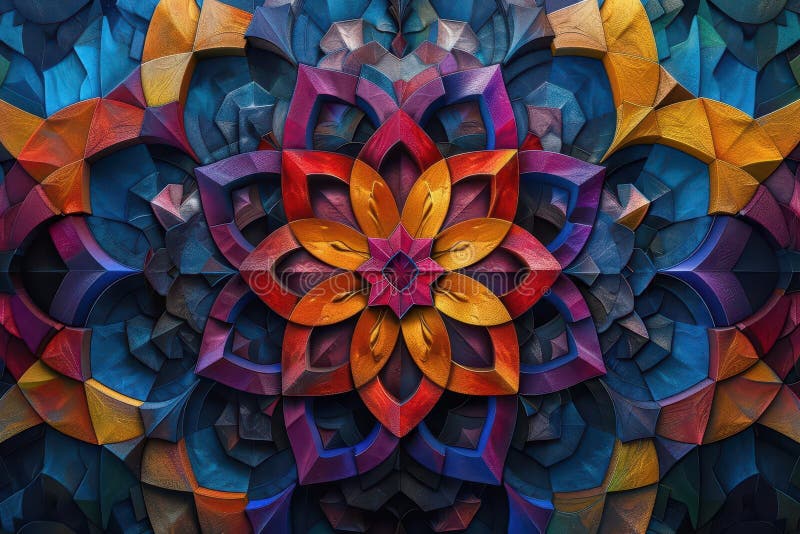 A Mesmerizing Tessellation of Interlocking Shapes, Creating a Sense of ...