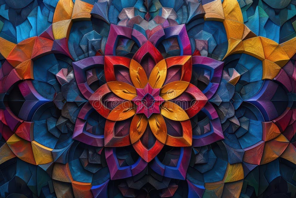 A Mesmerizing Tessellation of Interlocking Shapes, Creating a Sense of ...