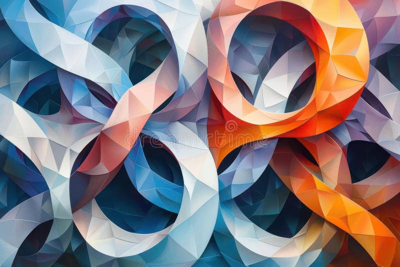 A Mesmerizing Tessellation of Interlocking Shapes, Creating a Sense of ...