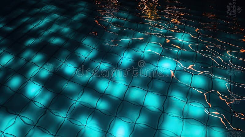 Mesmerizing Top View of Glowing Lights Dancing on the Water Surface in ...
