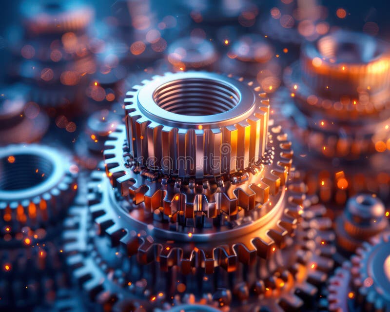 Intricate Tower of Gears a Striking Visual Representation of Complex ...