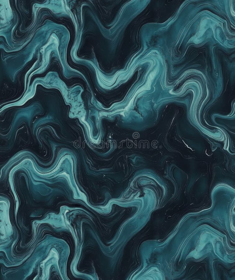 Mesmerizing Turquoise Marble Swirl Pattern with Fluid Shapes and ...