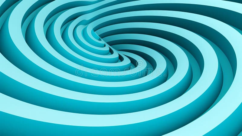 Mesmerizing Turquoise Spiral Design with Optical Illusion Effect Stock ...