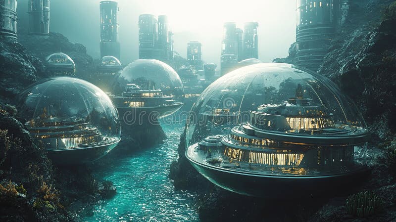 A Mesmerizing Underwater City of the Future with Bubble Structures and ...