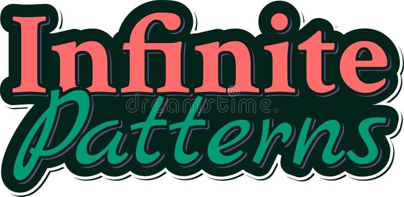 Infinite Patterns Lettering Vector Stock Vector - Illustration of ...