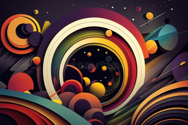 Mesmerizing Vector-style Abstract Design Featuring Overlapping Circles ...