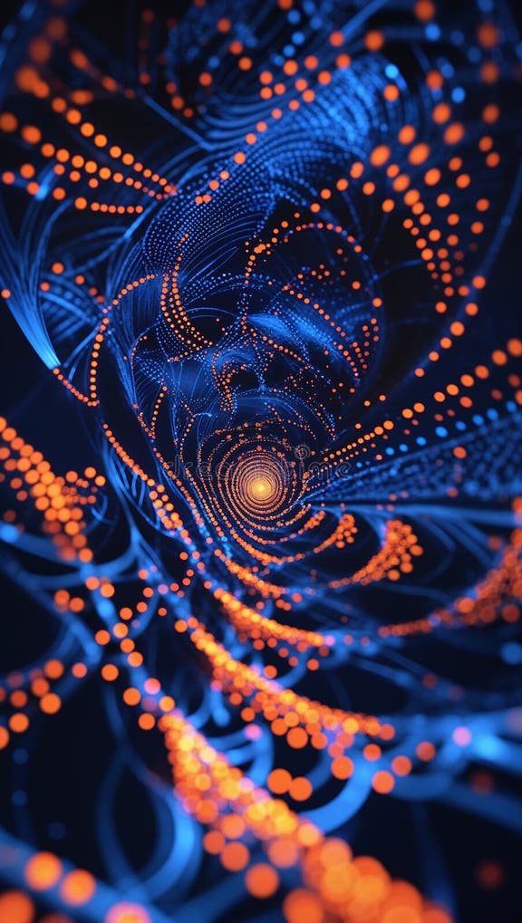 Mesmerizing Vertical Abstract Spiral Design with Expanding Pattern ...