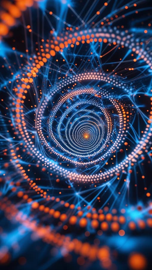 Mesmerizing Vertical Abstract Spiral Design with Expanding Pattern ...