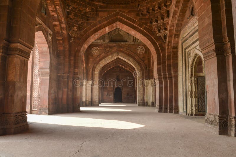 A Mesmerizing View of Architecture of Old Fort from Inside Stock Image ...