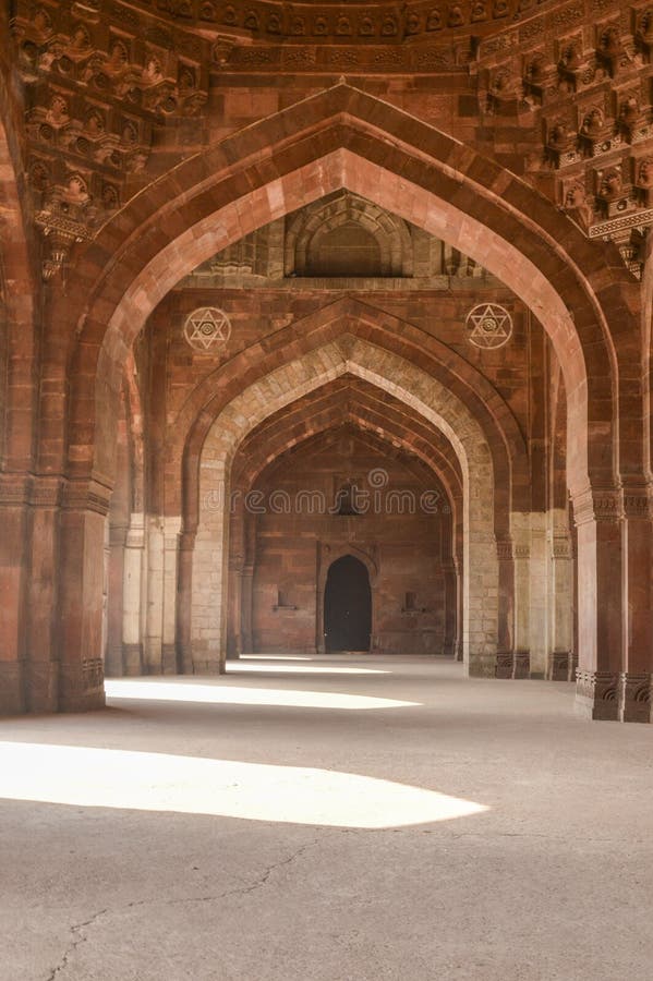 A Mesmerizing View of Architecture of Old Fort from Inside Stock Image ...