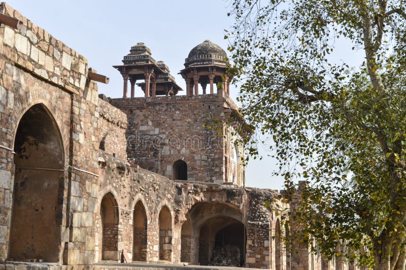 A Mesmerizing View of Architecture of Small Tomb at Old Fort from Side ...