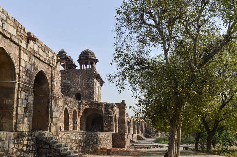 A Mesmerizing View of Architecture of Small Tomb at Old Fort from Side ...