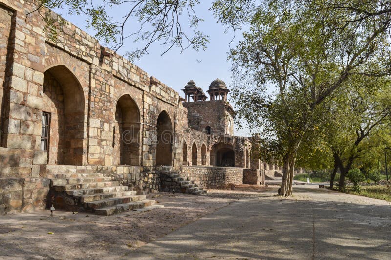 A Mesmerizing View of Architecture of Small Tomb at Old Fort from Side ...