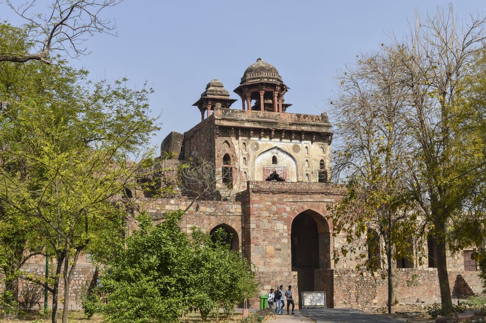 A Mesmerizing View of Architecture of Small Tomb at Old Fort from Side ...