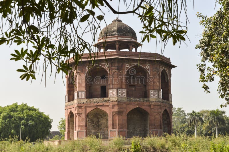 A Mesmerizing View of Architecture of Small Tomb at Old Fort from Side ...