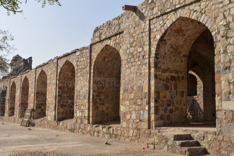 A Mesmerizing View of Architecture of Small Tomb at Old Fort from Side ...