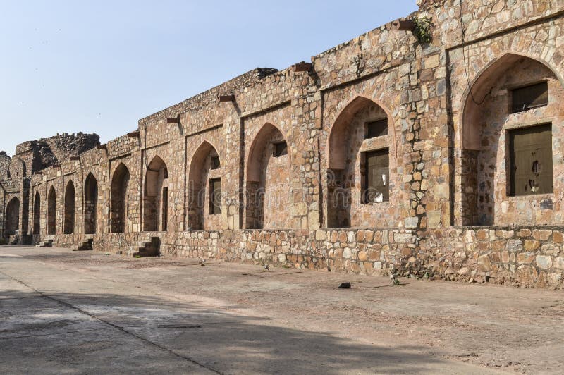 A Mesmerizing View of Architecture of Small Tomb at Old Fort from Side ...