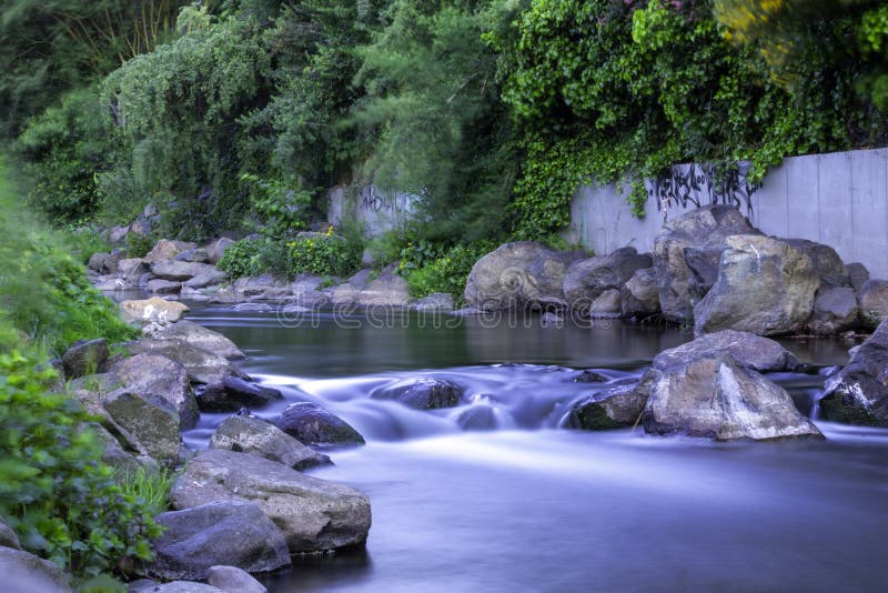 Mesmerizing View of the Cascade Flowing in the Green Forest in Spring ...