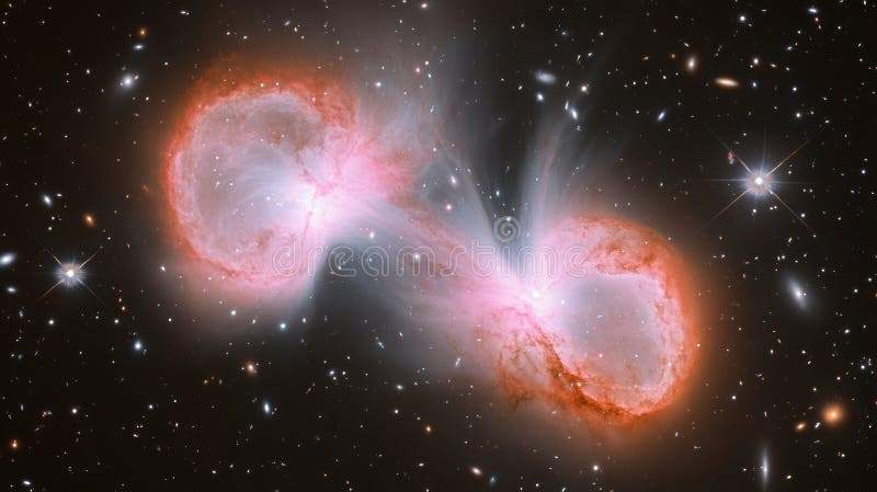 A Mesmerizing View of Colliding Galaxies Creating a Cosmic Spectacle in ...