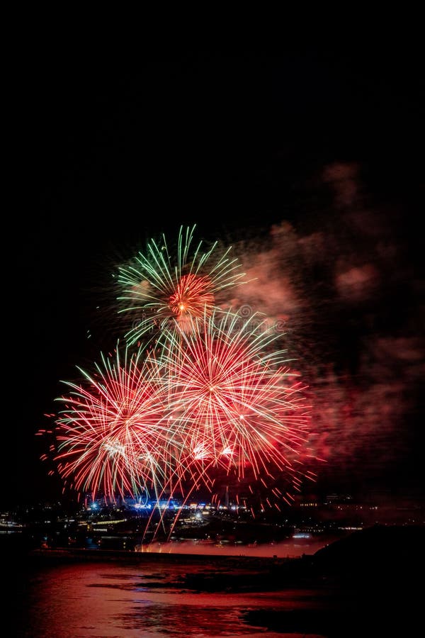 Mesmerizing View of Colorful Fireworks at the British Firework ...