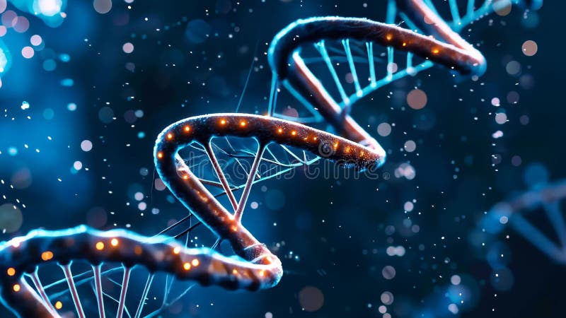 The Mesmerizing View of DNA Strands Features Glowing Blue Lights ...