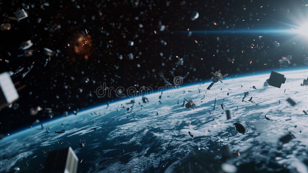 A Mesmerizing View of Earth S Orbit Filled with Space Debris and ...