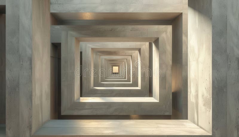 A Mesmerizing View of an Endless Spiral Corridor Constructed from ...