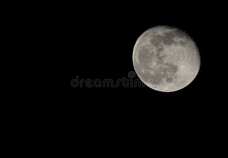 Mesmerizing View of the Full Moon in a Night Sky Stock Photo - Image of ...